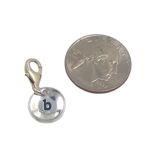 b charmed | Accessories | Bcharmed Stamped Circle Letter B Charmpendant ...